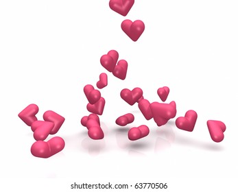Falling Hearts Stock Illustration 63770506 | Shutterstock