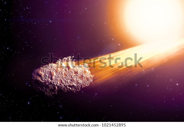 Falling Meteor Rain Comet Space Meteor Stock Illustration 1021452895 ...