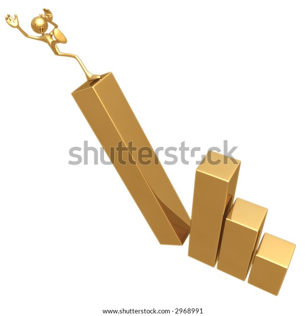 Falling Off Bar Graph Stock Illustration 2968991