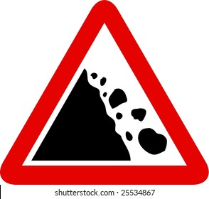 4,309 Falling rocks sign Images, Stock Photos & Vectors | Shutterstock