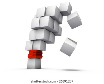 Falling Structure Made Gray Boxes Failed Stock Illustration 26891287 ...