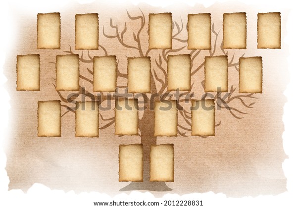 Family Tree Empty Frames Photos Vintage Stock Illustration 2012228831 ...