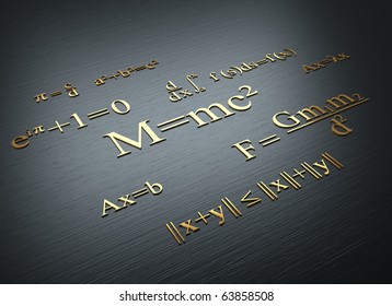Famous Formulas This 3d Render Illustration Stock Illustration 63858508 ...