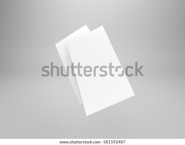Fan Leaflets Brochures Template Mockup Isolated 스톡 일러스트 581592487 ...