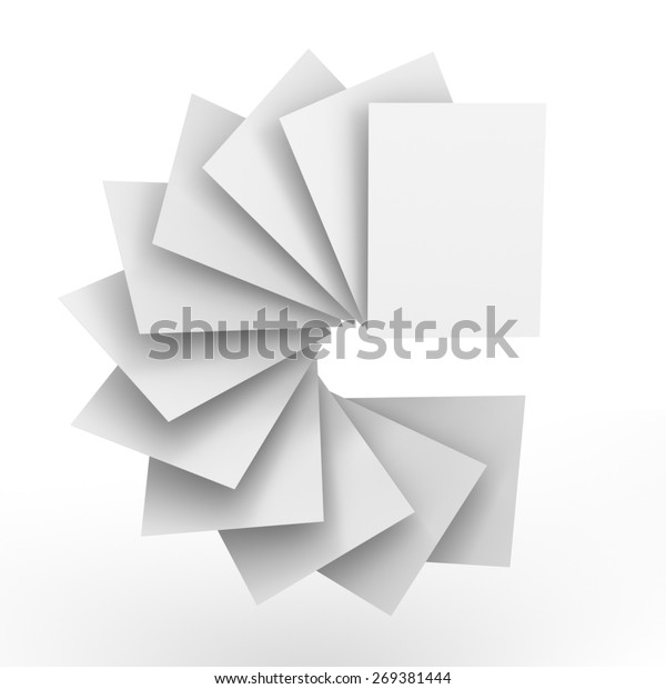 Fan Leaflets Sheets Paper A4 Size Stock Illustration 269381444 ...