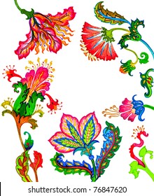 Fancy Flowers Frame Stock Illustration 76847620 | Shutterstock