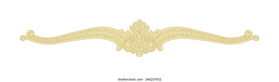 Fancy Panels Rococo Baroque Incrustation Wood 库存插图 246237652 | Shutterstock