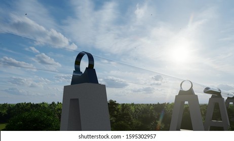 Fantastic Maglev Hyperloop Concept Design Futuristic Stock Illustration ...