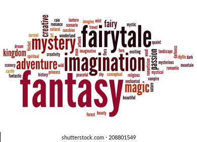 Fantasy Concept Word Cloud Background Stock Illustration 208801549 ...