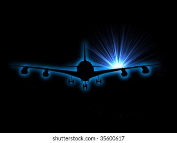 Fantasy Flash Airplane Stock Illustration 35600617 | Shutterstock