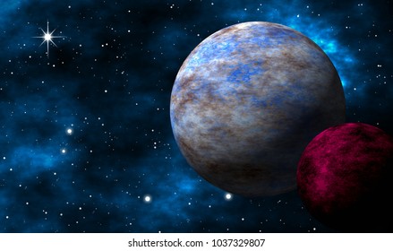 Fantasy Galaxy Illustration 3d Render Graphic Stock Illustration ...