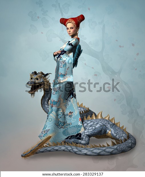 Fantasy Lady Dragon Stock-illustration 283329137 | Shutterstock