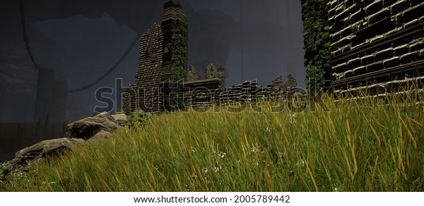 Fantasy Level Design Concept That Centers Stock Illustration 2005789442 ...