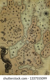 Fantasy Map Drawings Stock Illustration 1337555099 | Shutterstock