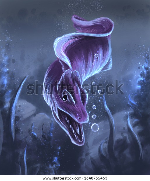 Fantasy Moray Eel Digital Illustration Stock Illustration 1648755463 ...