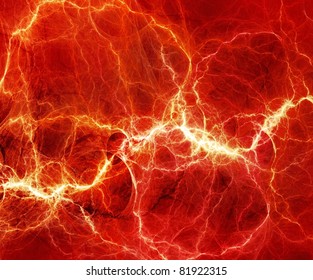 Fantasy Red Orange Lightning Stock Illustration 81922315 | Shutterstock
