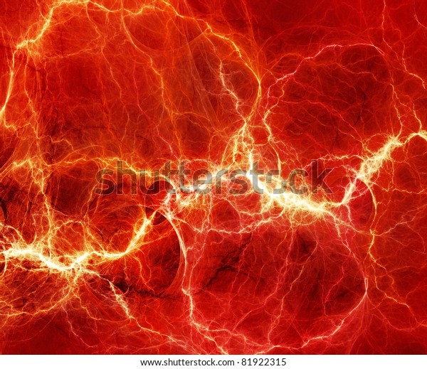 Fantasy Red Orange Lightning Stock Illustration 81922315 | Shutterstock