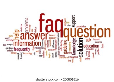 Faq Concept Word Cloud Background Stock Illustration 200801816 ...