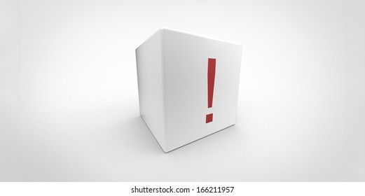 Big Red Exclamation Mark Corner Stock Illustration 118625668