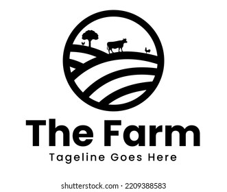 Farm Logo a Farm Plot Land Stock Illustration 2209388583 | Shutterstock