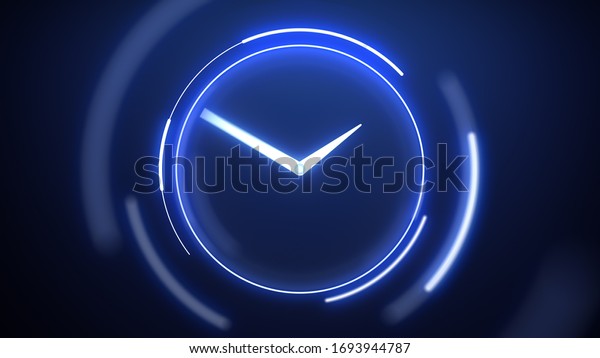 Fast Moving Clock Spinning Circle Graphics Stock Illustration ...