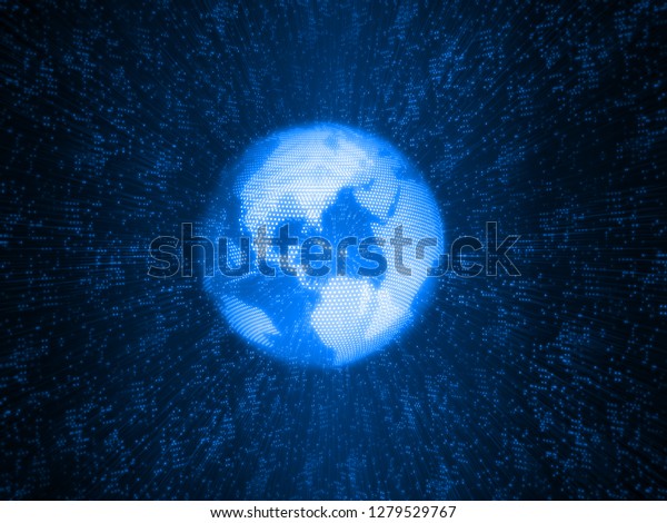 Fast Moving Technology Driving World Futuristic Stock Illustration ...