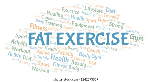 Fat Exercise Word Cloud Stock Illustration 1242873589 | Shutterstock