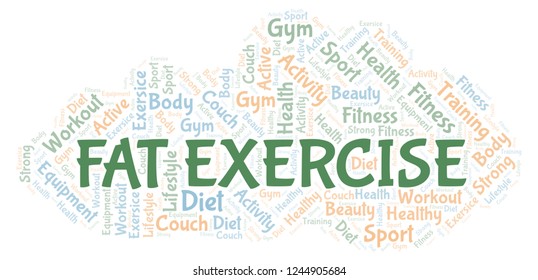 Fat Exercise Word Cloud Stock Illustration 1244905684 | Shutterstock