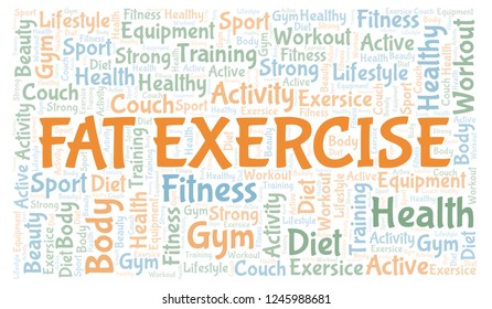 Fat Exercise Word Cloud Stock Illustration 1245988681 | Shutterstock