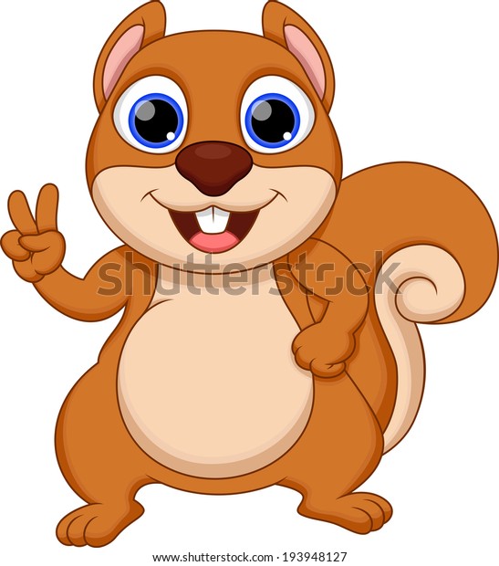 Fat Squirrel Cartoon Stock Illustration 193948127