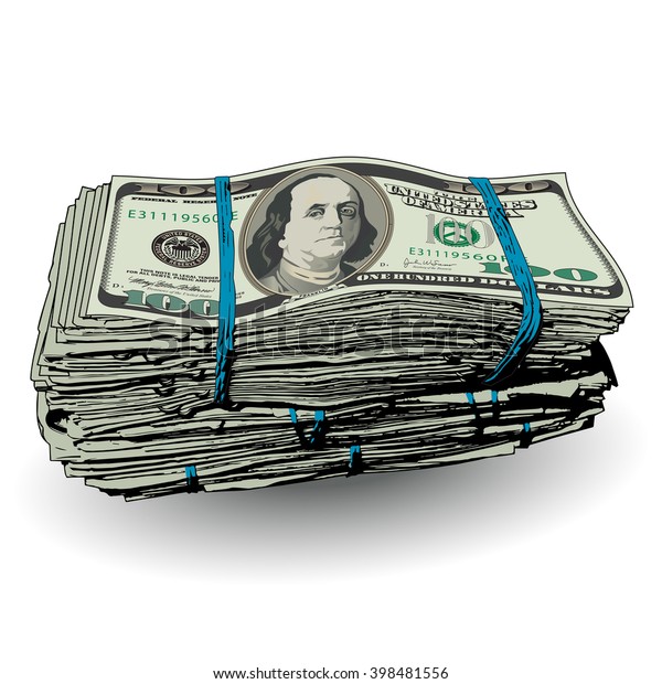 Fat Stack 100 Dollar Bills 库存插图 398481556 | Shutterstock