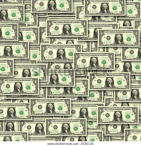 Faux Dollar Bill Background Texture Stock Illustration 3036136