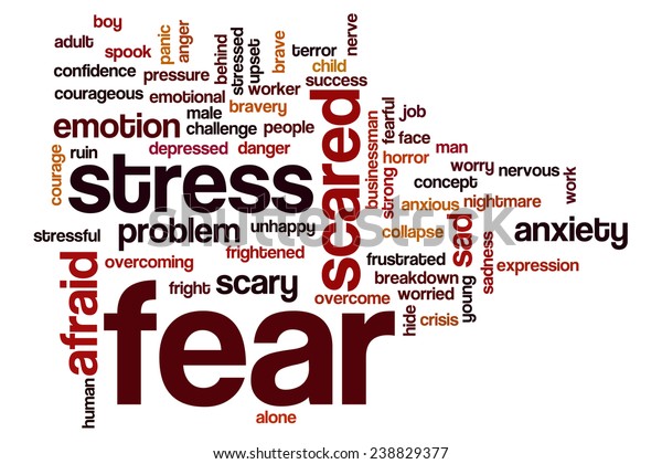Fear Word Cloud Concept Scared Afraid 스톡 일러스트 238829377 | Shutterstock