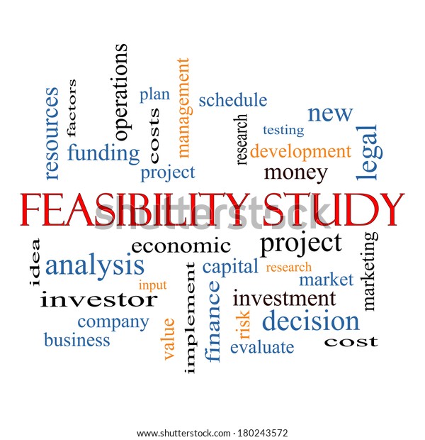 Feasibility Study Word Cloud Concept Great Stock Illustration 180243572
