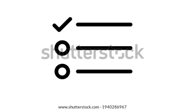 Feature Selection Icons Check Mark List Stock Illustration 1940286967 ...