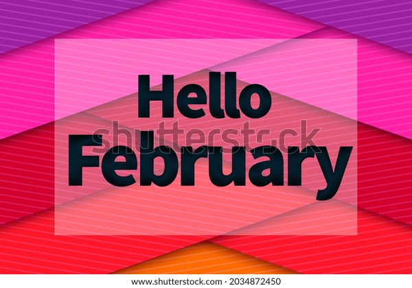 February Blue Color Based Vector Illustration: ภาพประกอบสต็อก ...