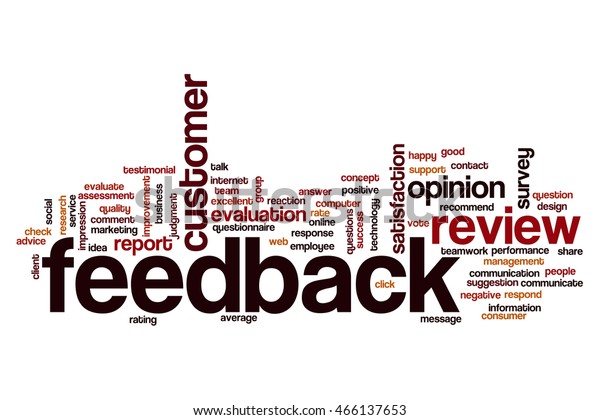 Feedback Word Cloud Stock Illustration 466137653