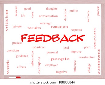 Feedback Word Cloud Concept On Whiteboard Stock Illustration 188833844 ...