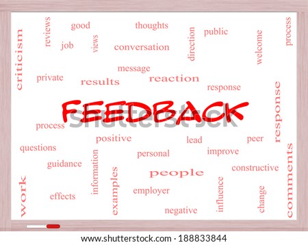 Feedback Word Cloud Concept On Whiteboard Stock Illustration 188833844 ...