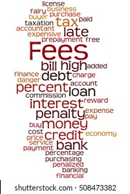Fees Word Cloud Concept On White Stock Illustration 508473382 ...