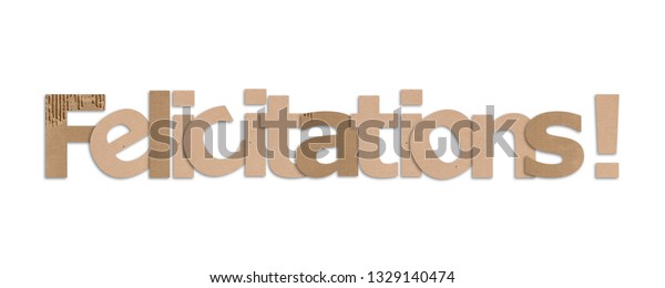Felicitations Text White Background Stock Illustration 1329140474 ...