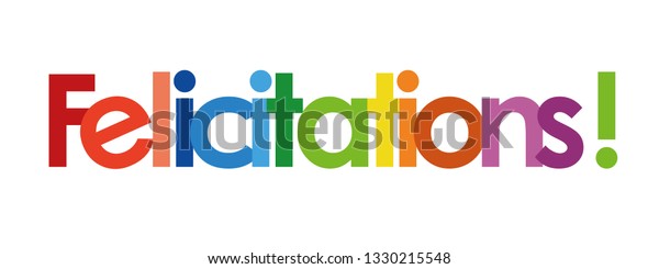 Felicitations Text White Background Stock Illustration 1330215548 ...