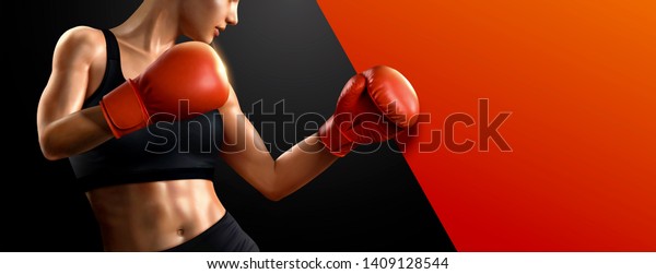 Female Boxer Red Boxing Gloves 3d Stock Illustration 1409128544 Female Boxer Red Boxing Gloves 3d Stock Illustration 1409128544