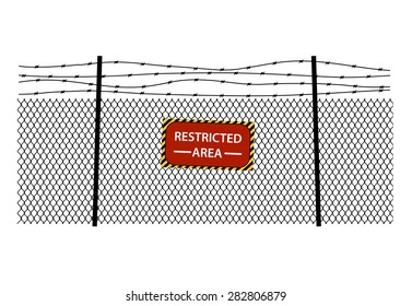 Fencing Element Barbed Wire Stock Illustration 282806879 | Shutterstock