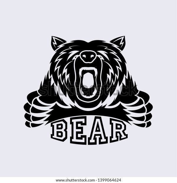 Ferocious Bear Attacking Vector Illustration Stock Illustration ...
