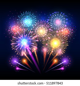 Fireworks Background July 4th Independence Day 스톡 벡터(로열티 프리) 1426265879 ...