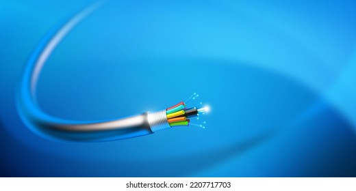 Fiber Optic Cable 3d Render Illustration Stock Illustration 2207717703 ...