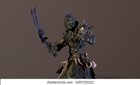 Fierce Orc Fighter 3d Render Stock Illustration 1295725213 | Shutterstock