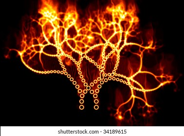 Fiery Drawing Stock Illustration 34189615 | Shutterstock