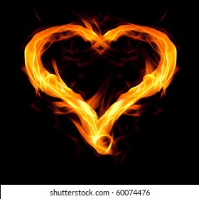 Fiery Heart Stock Illustration 60074476 | Shutterstock